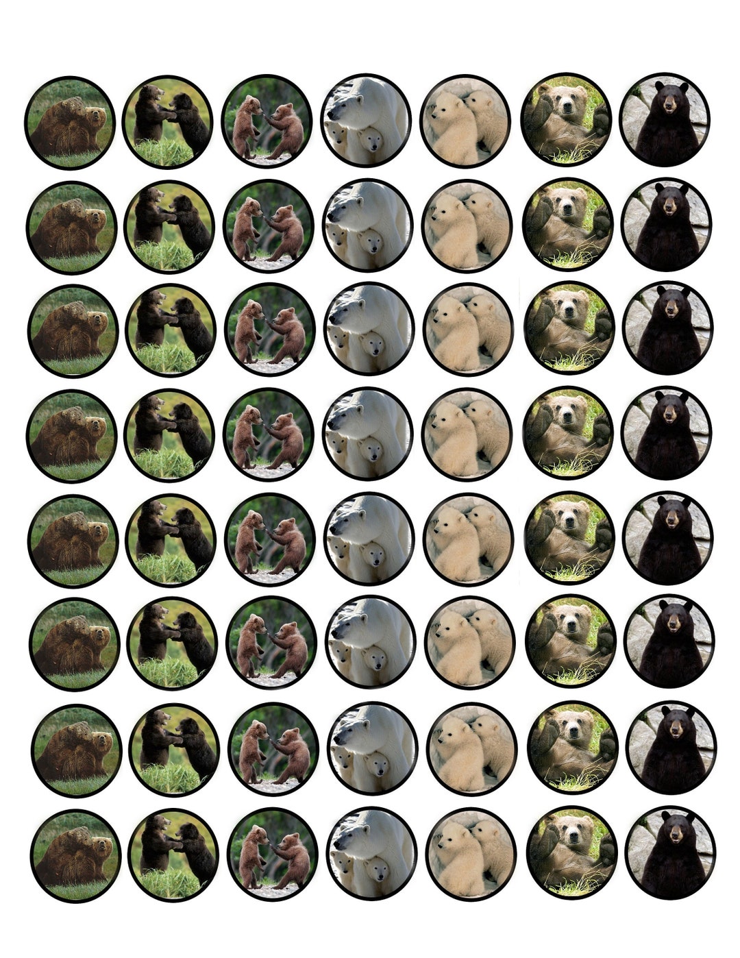 Bears Digital Collage Sheet - Etsy