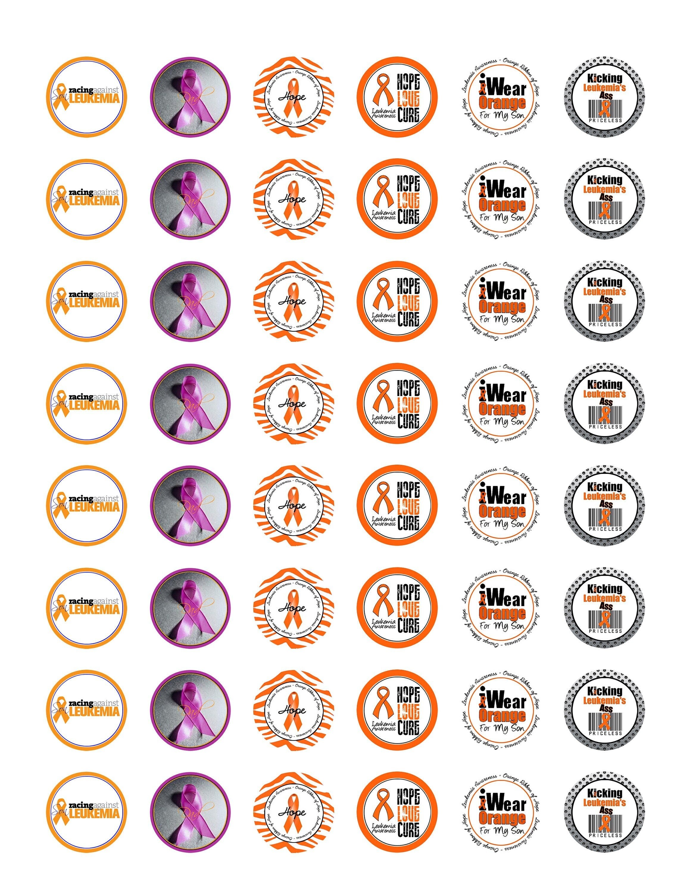 Leukemia Digital Collage Sheet - Etsy