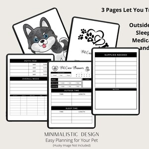 Dog Care Planner Printable, Dog Health Tracker, Printable Pet Health ...