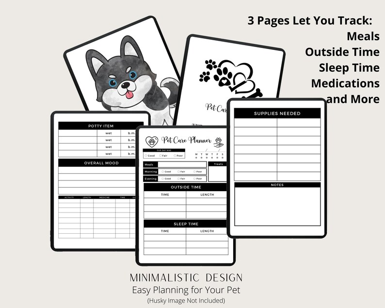 Dog Care Planner Printable, Dog Health Tracker, Printable Pet Health ...