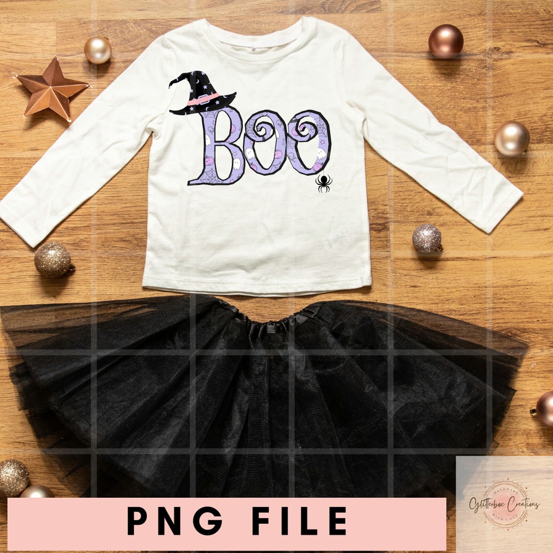 Witch Boo PNG, Halloween Sublimation Design, Trick or Treat Bag PNG Boo ...
