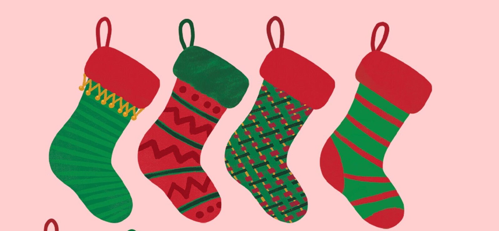 Christmas Stocking Clipart Red Green Stockings PNG 300dpi Instant ...