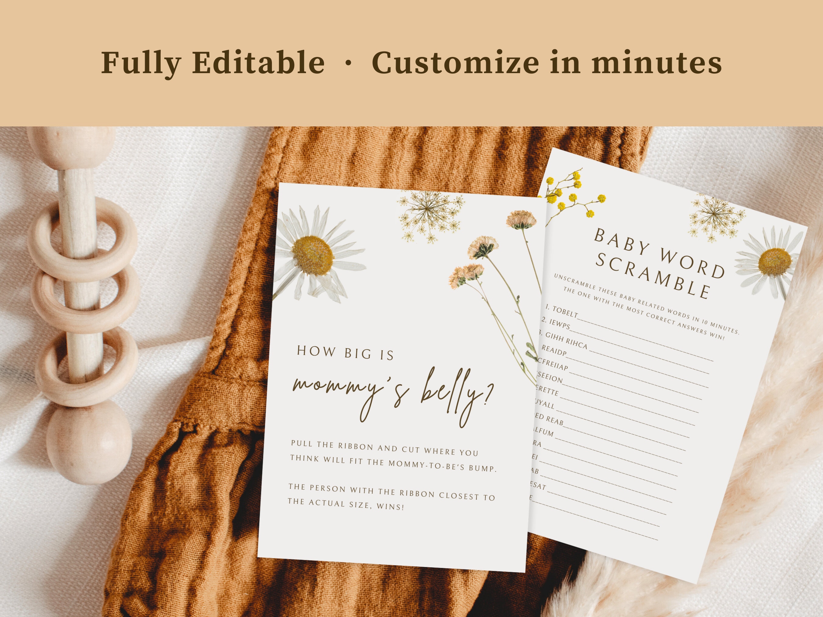 Wildflower Baby Shower Games, Baby Shower Games, Flower Baby Shower ...