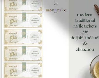 Editable Modern Watercolor Raffle Tickets for 1st Birthday: Doljabi ...