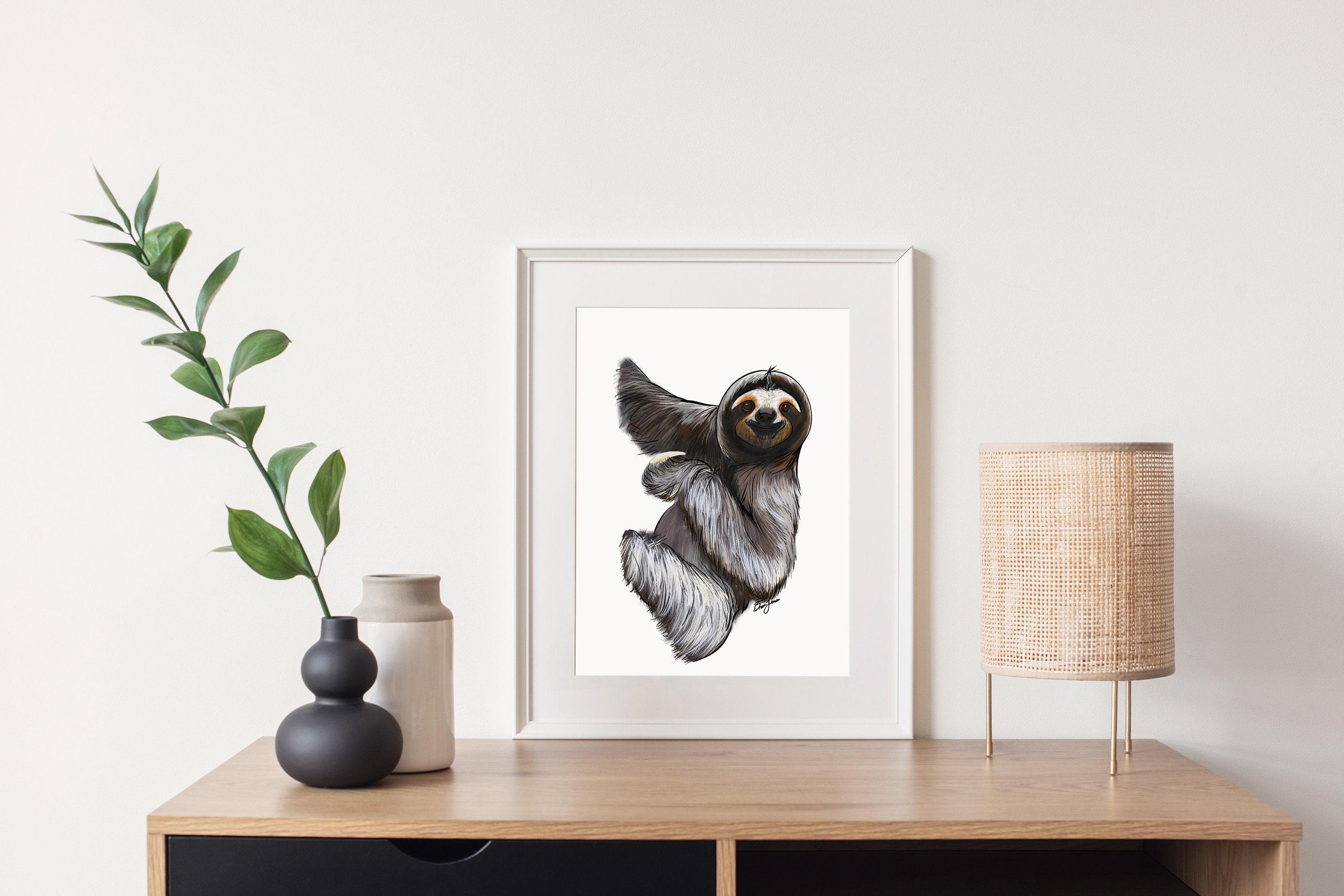 Sloth Poster for Printing, Animal, Digital Download, Printable Wall Art ...