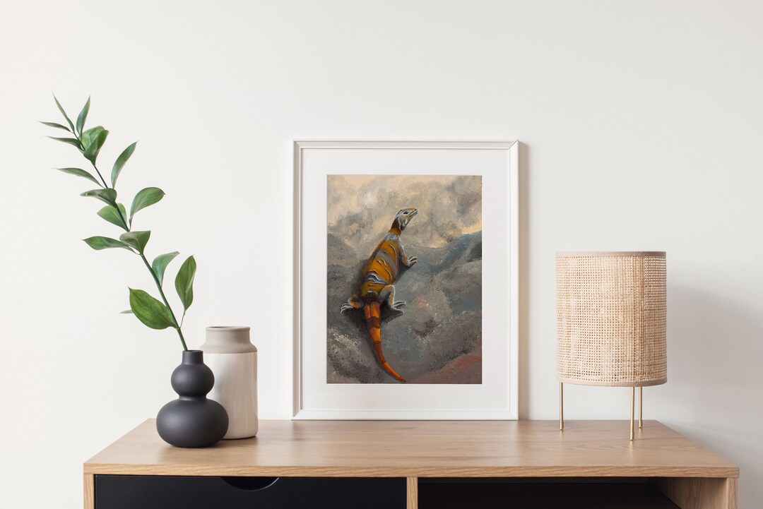 Chuckwalla, Wall Art, Fine Art, Print, Lizard, Acrylic Painting ...