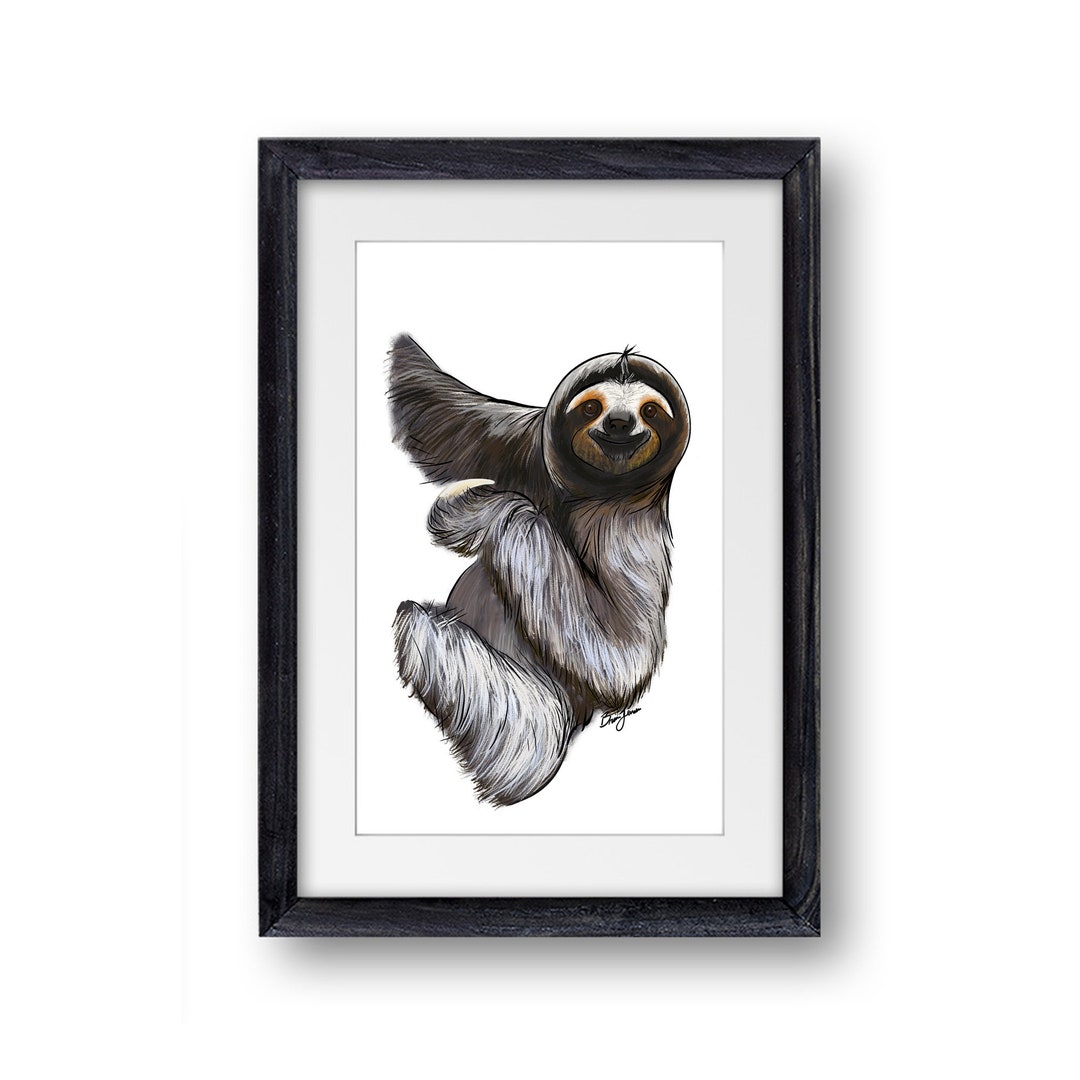 Sloth Poster for Printing Animal Digital Download Printable - Etsy