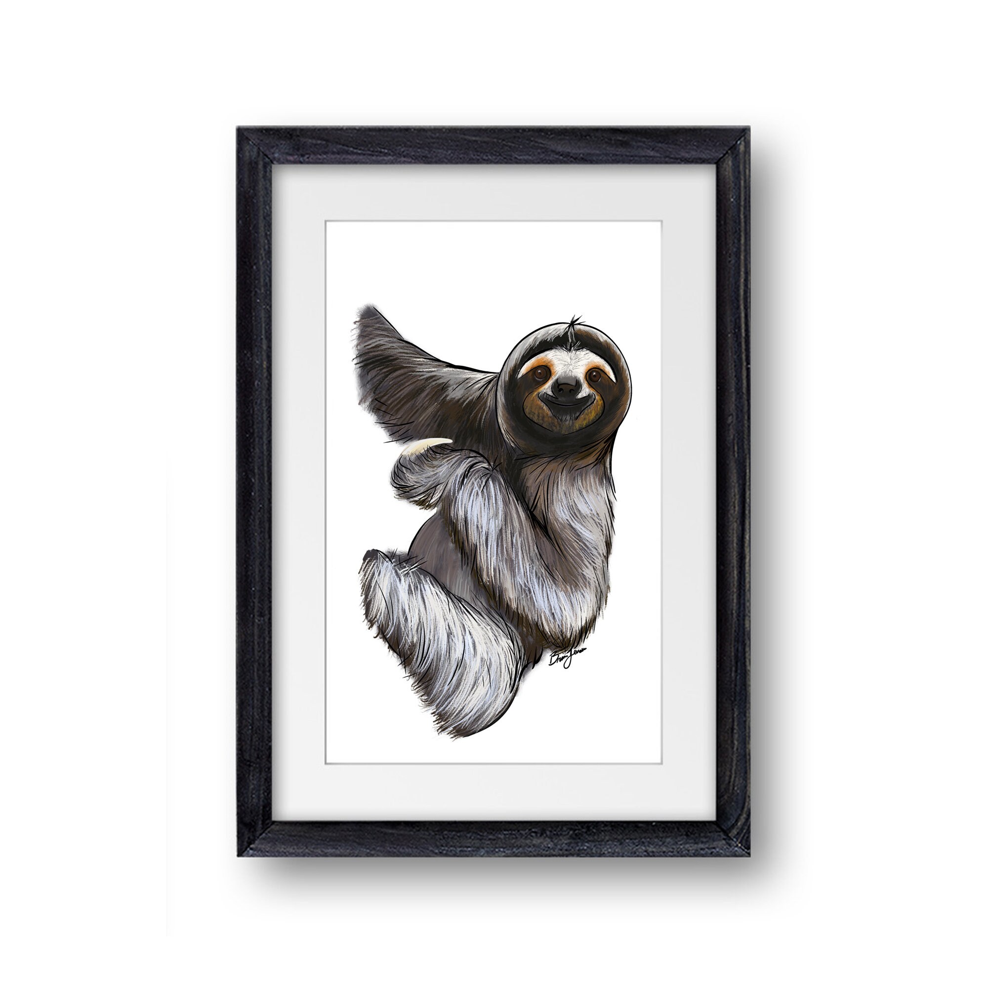 Sloth Poster for Printing, Animal, Digital Download, Printable Wall Art ...