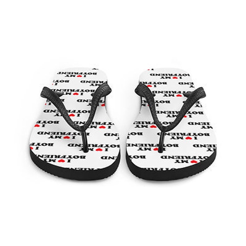 I Love My Boyfriend Flip-flops CUSTOM AVAILABLE - Etsy