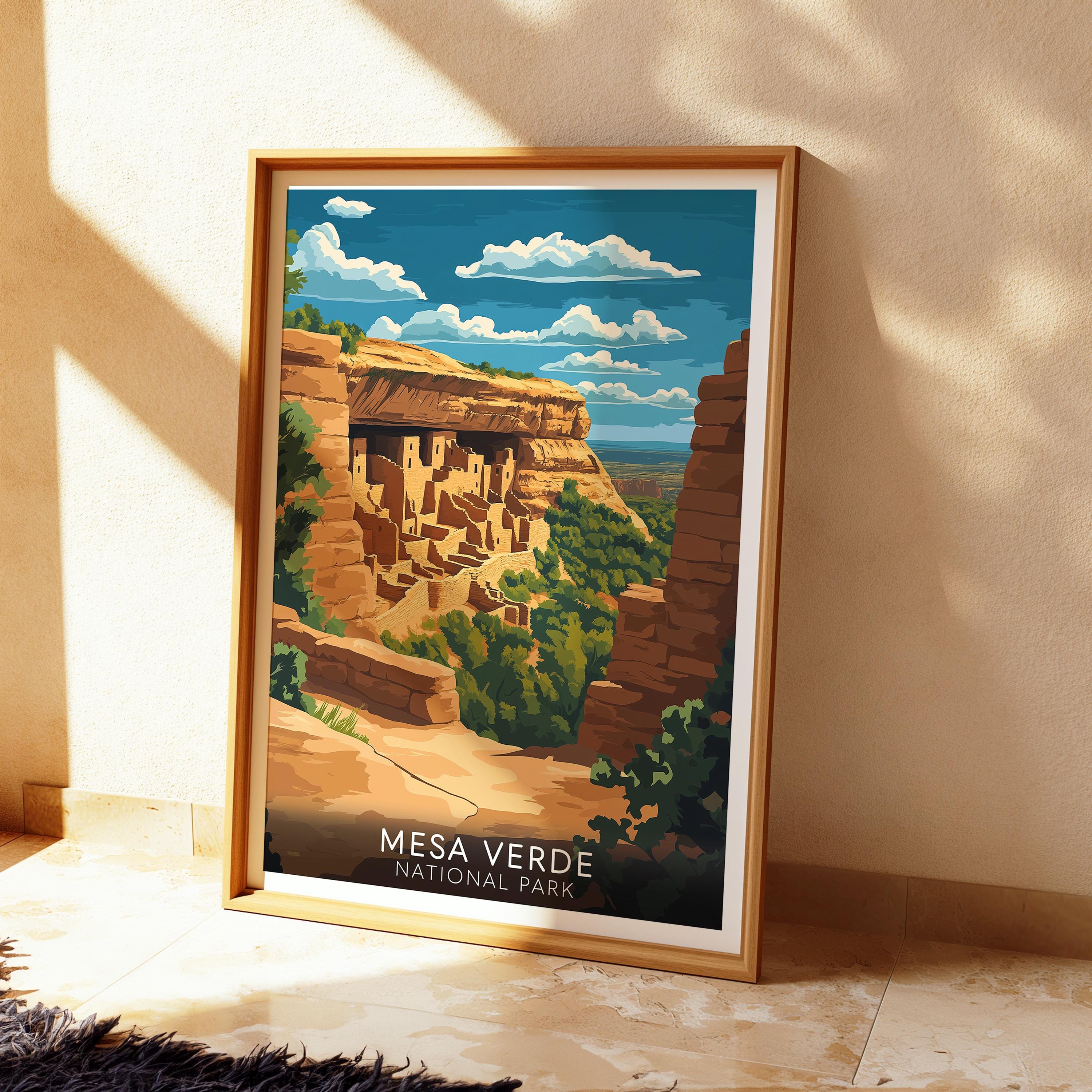 Mesa Verde National Park Poster: Vintage Colorado Travel Art (printable ...