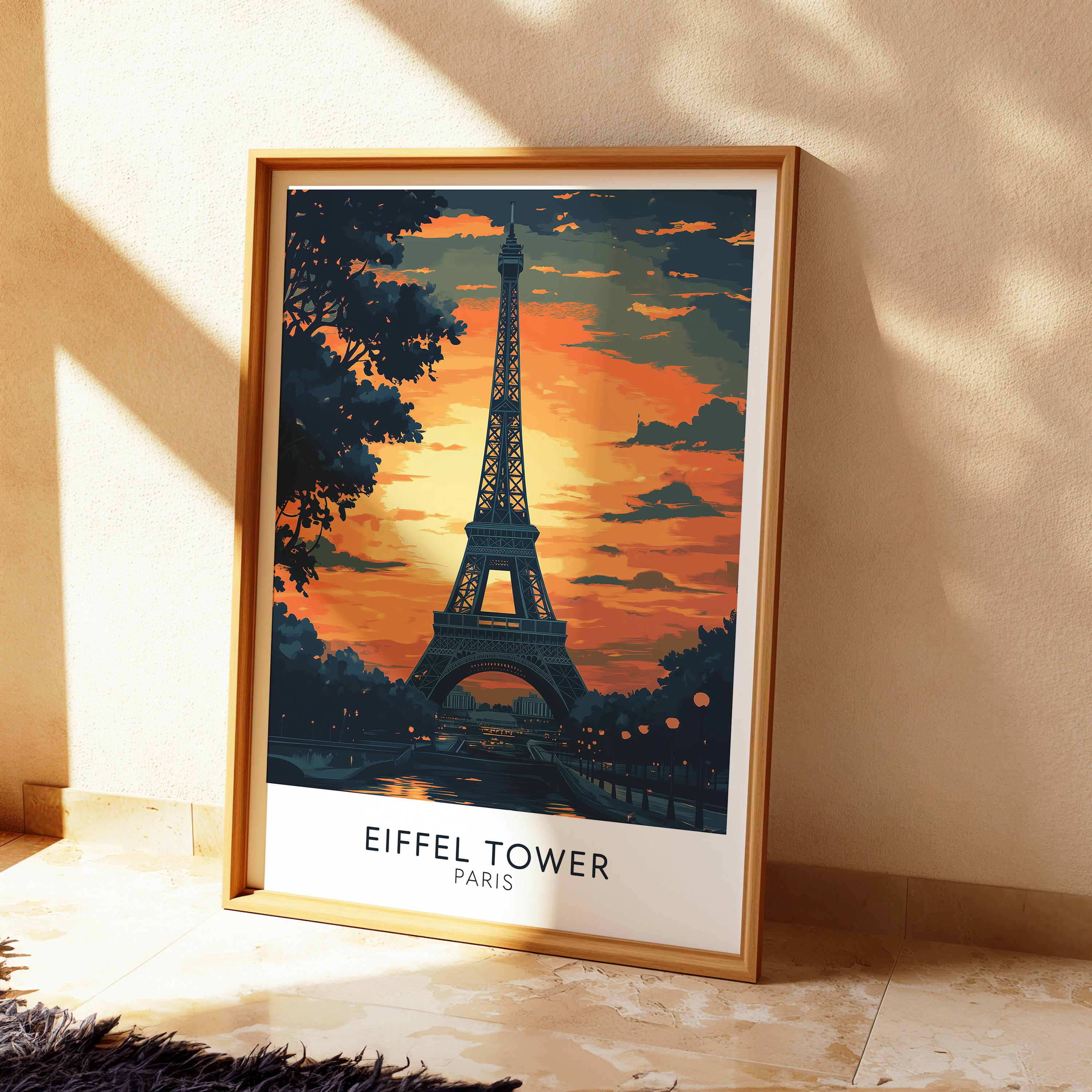 Eiffel Tower Poster, Paris Landscape Poster, France Travel Poster ...