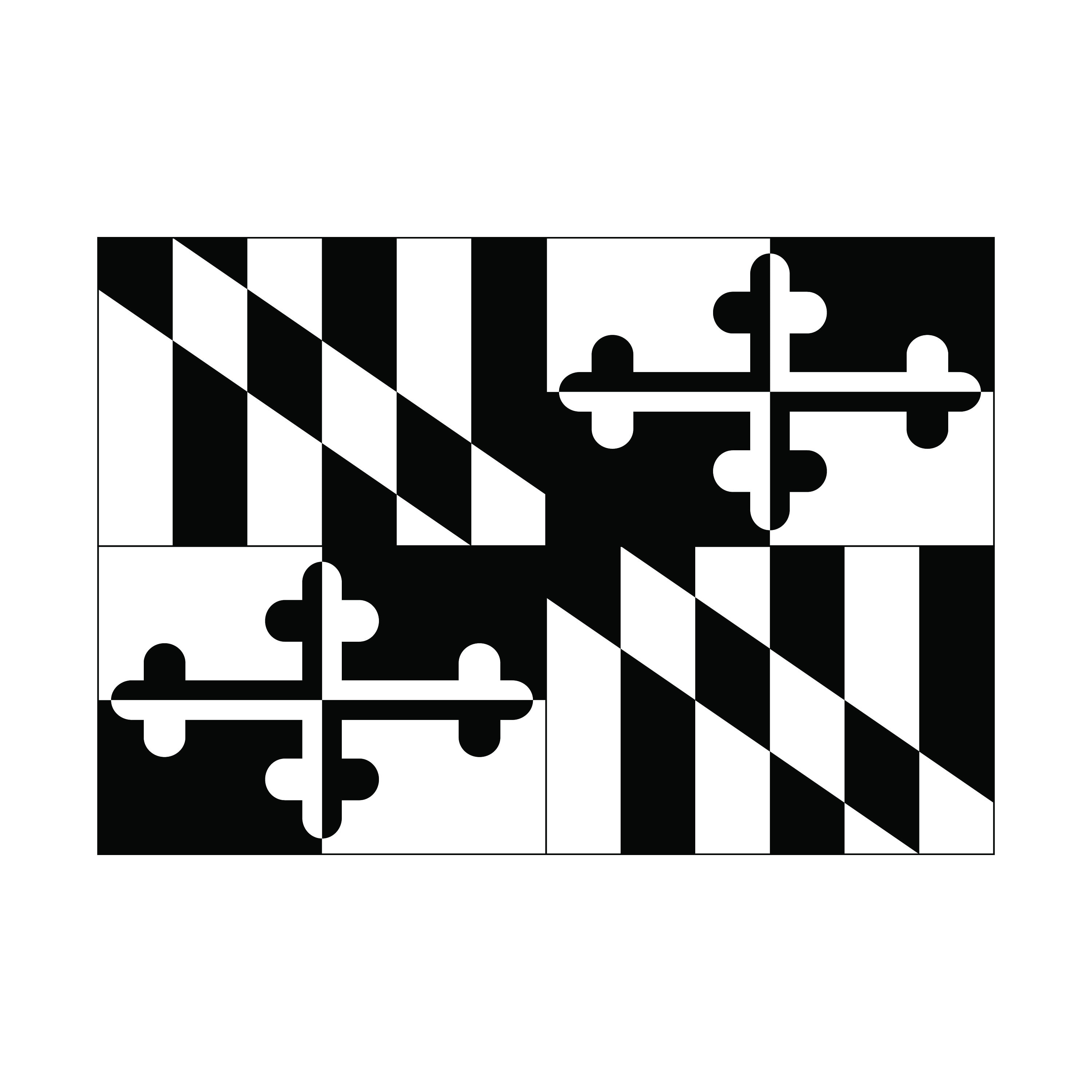 Maryland State Flag Pattern: Black and White MD Pride (digital Download ...