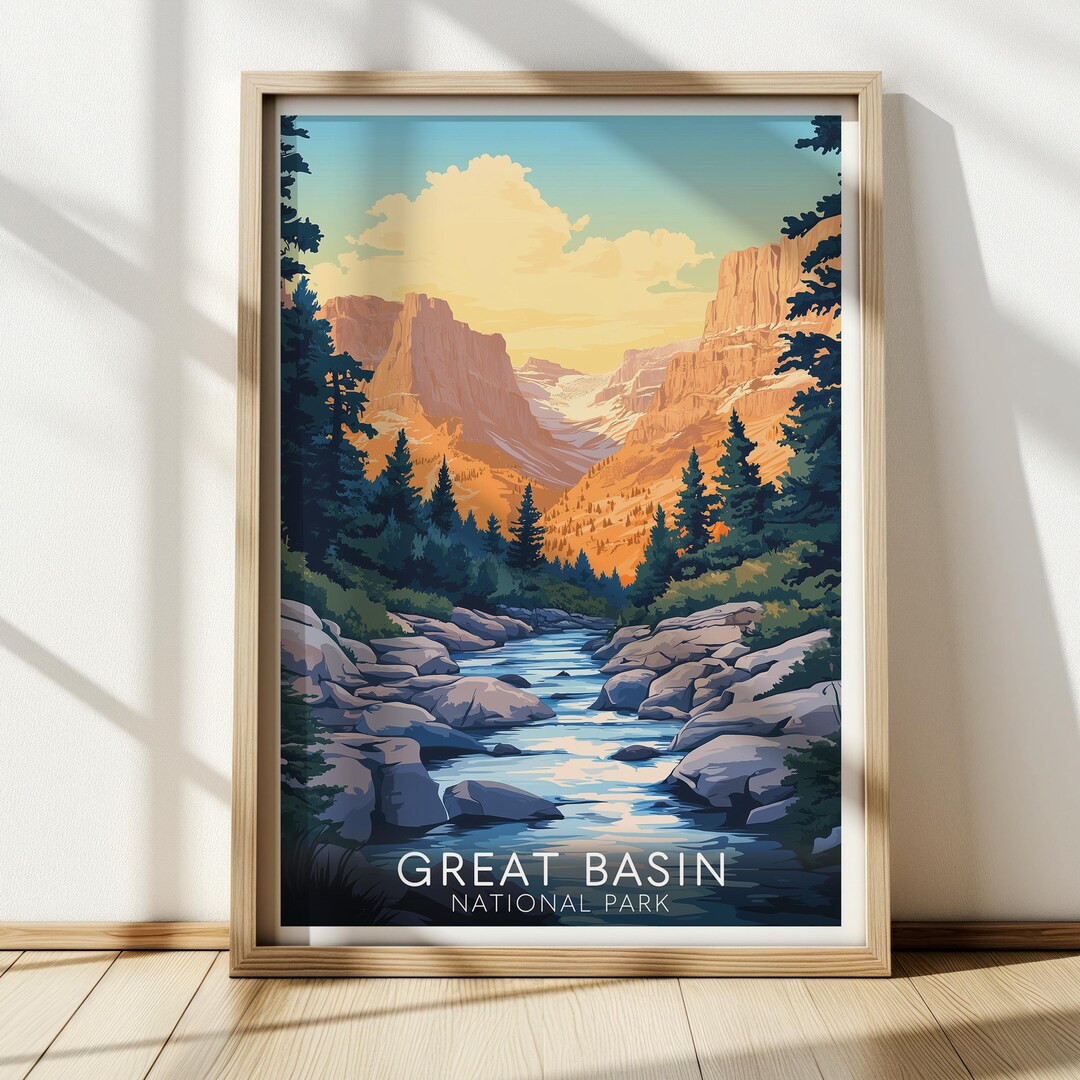Basin National Park Poster, Vintage Nevada Landscape Wall Art - Etsy