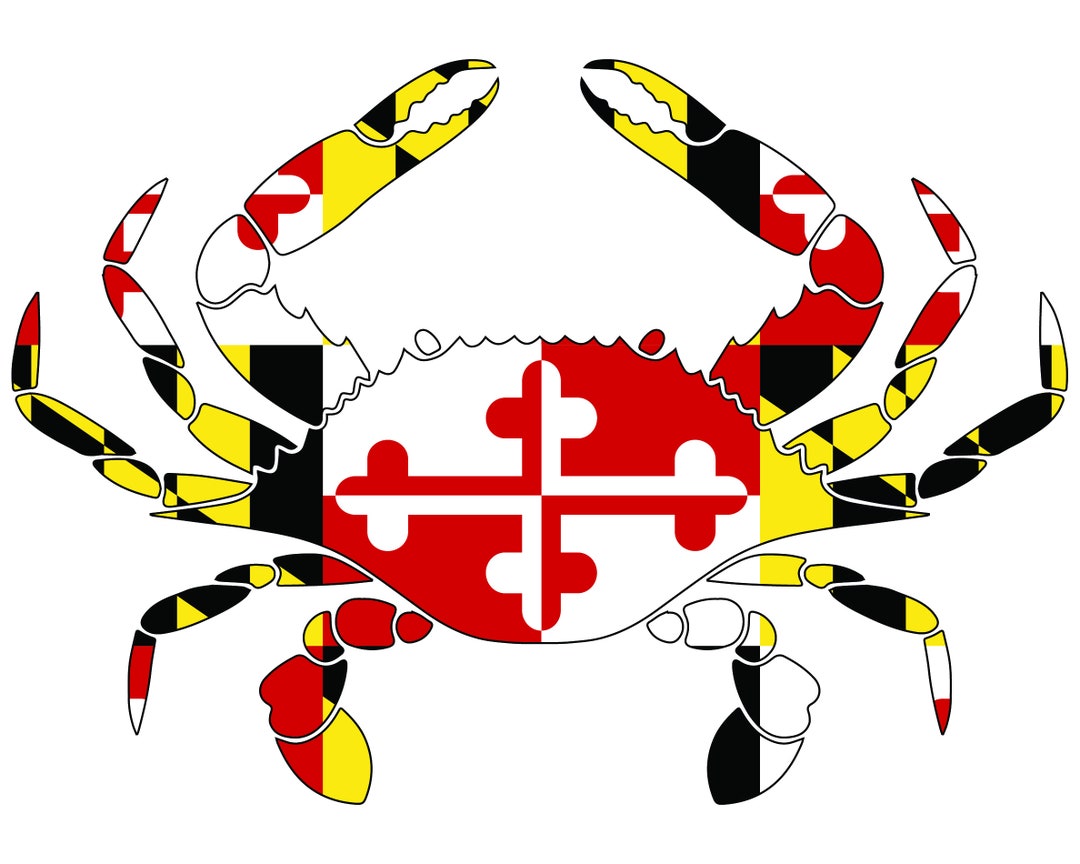 Maryland Crab | Crab Pride | Blue Crab | Maryland State Flag Pattern ...