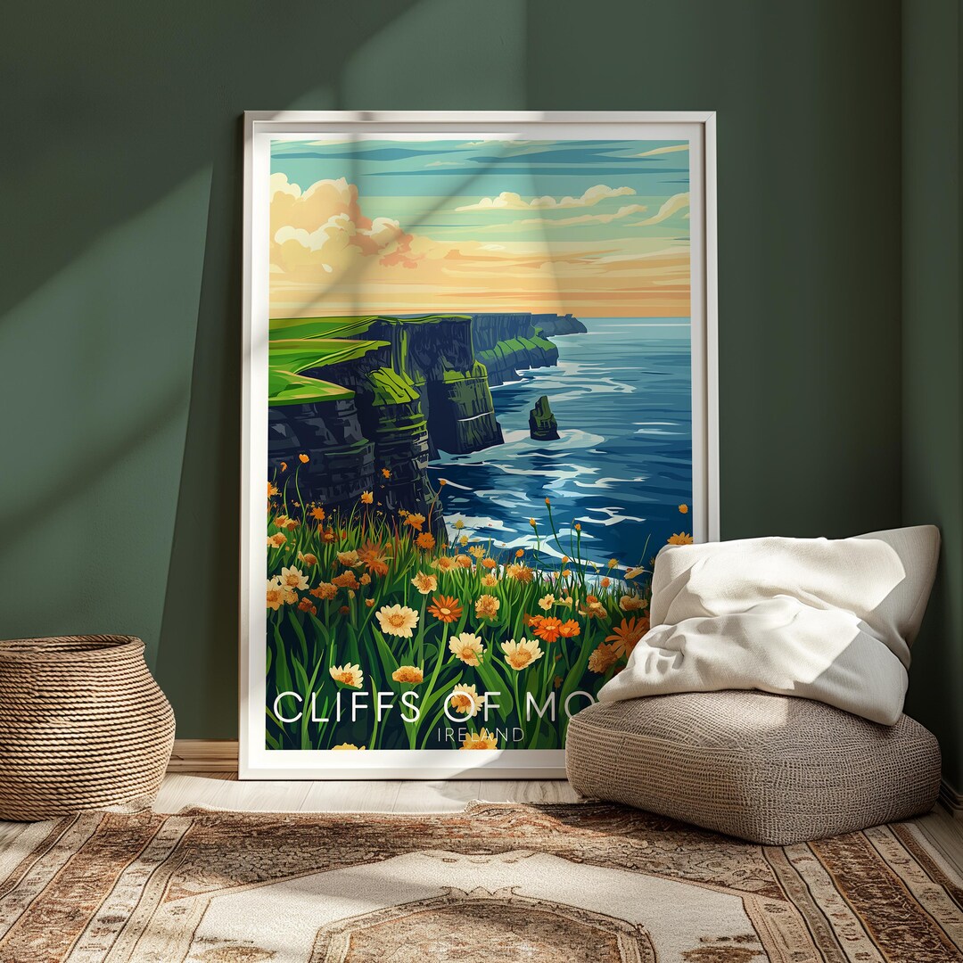 Cliffs of Moher Wall Art, Ireland Printable Art, Unique Gift, Travel ...