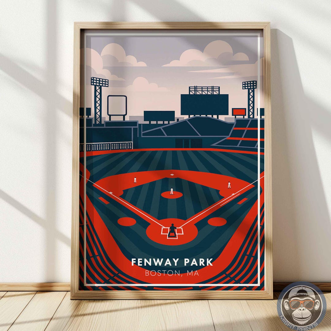 Fenway Park Poster – Boston Baseball Wall Art, Vintage Stadium Print - Etsy