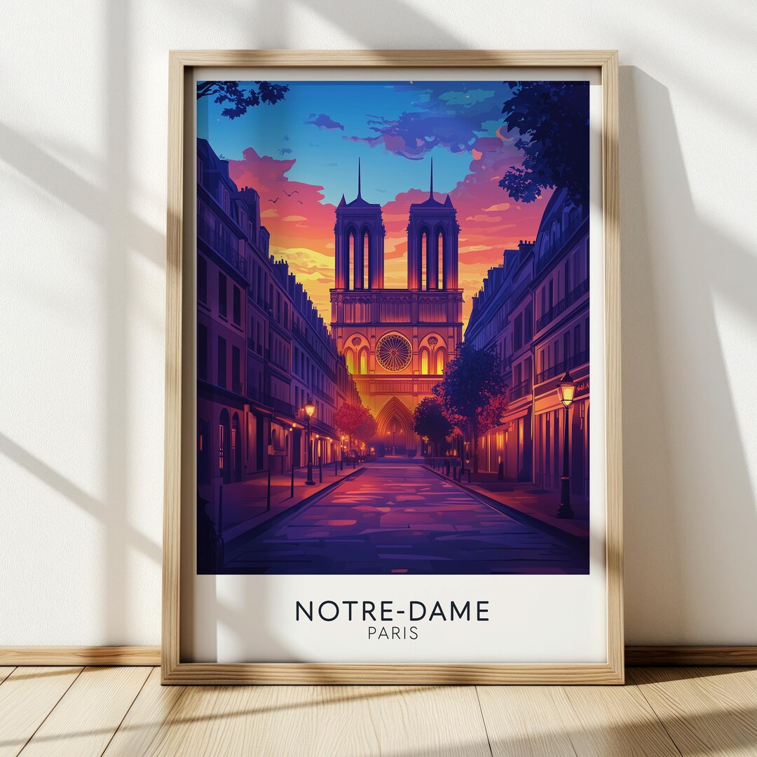 Notre-dame Poster, Paris Landscape Poster, France Travel Poster ...