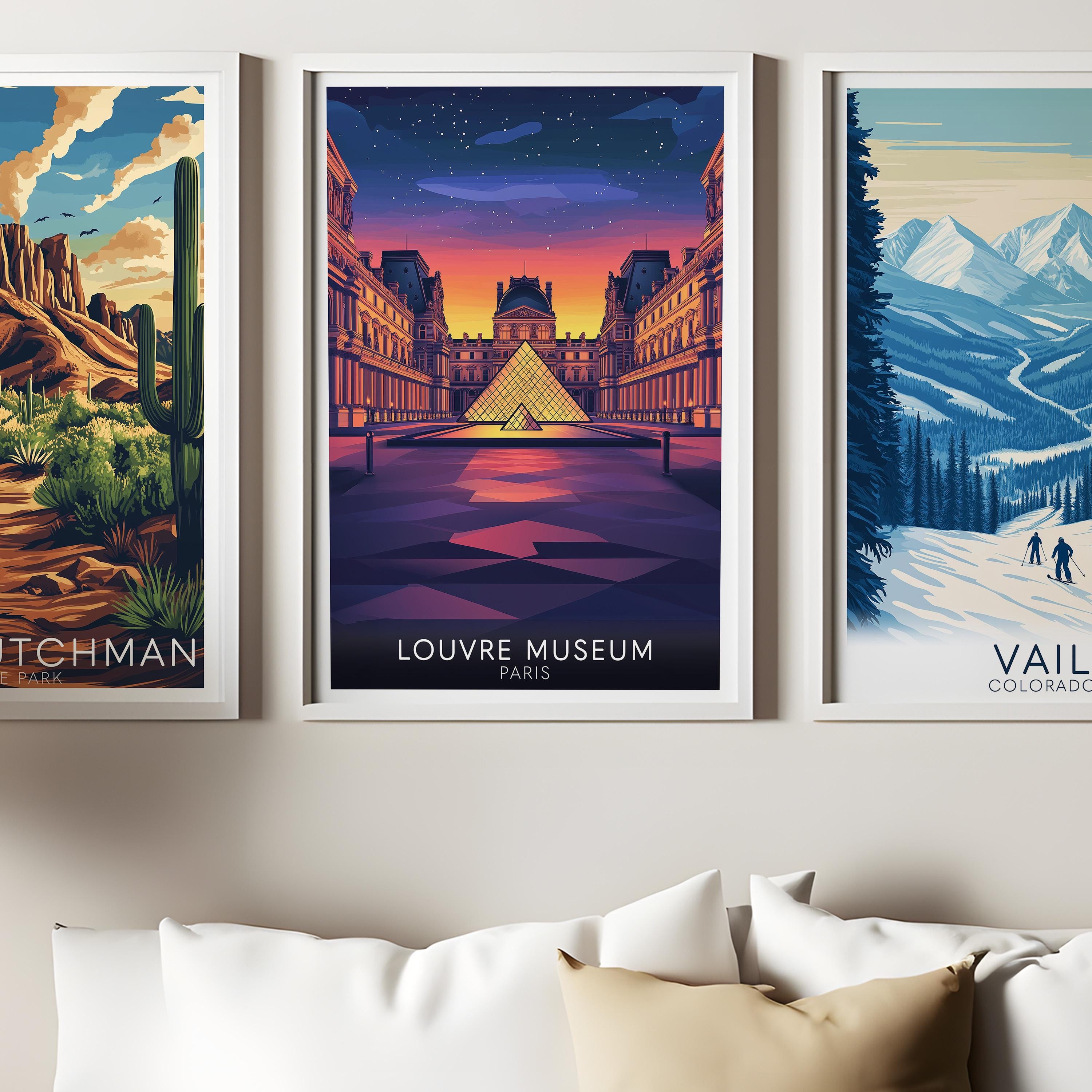 Louvre Museum Poster, France Travel Poster, Paris Landmark Poster ...