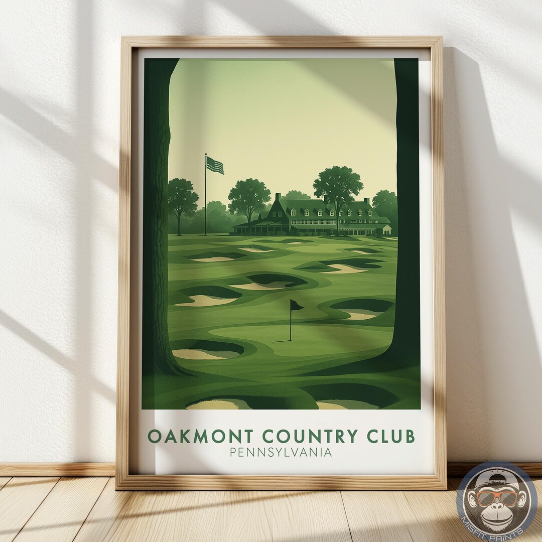 Oakmont Country Club Print, Golf Course Poster, Vintage Golf Art - Etsy