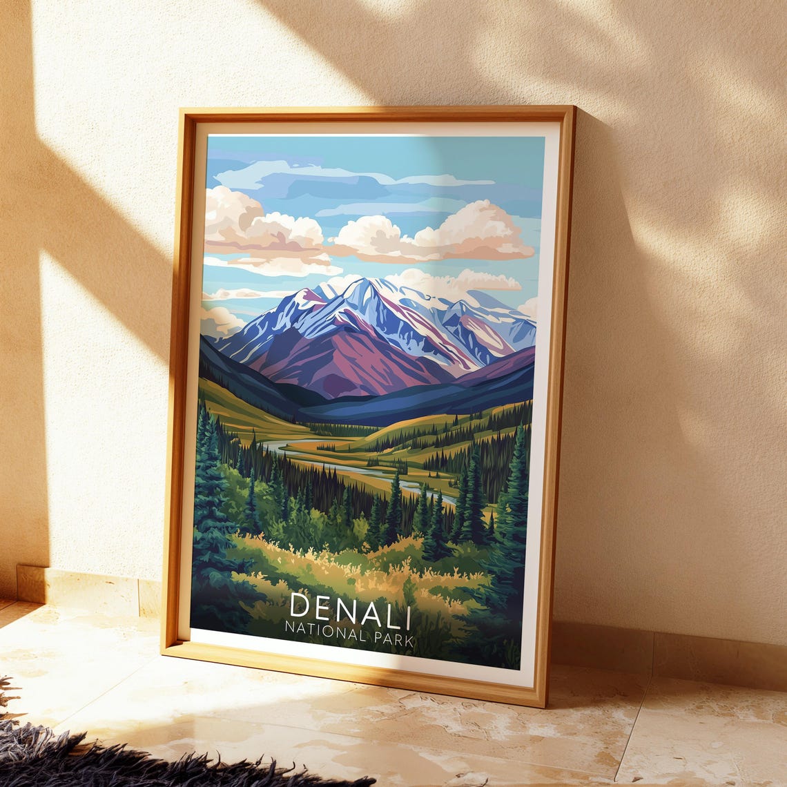 Denali National Park Poster, Alaska Travel Print Wall Art - Etsy