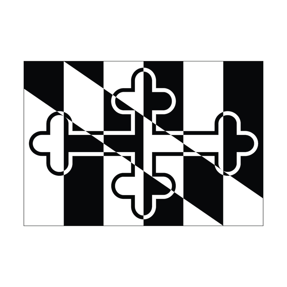 Maryland Flag Pattern: Black and White MD Pride (digital Download) - Etsy
