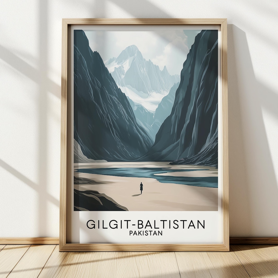 Stunning Gilgit-baltistan Pakistan Travel Poster, Mountain Landscape ...