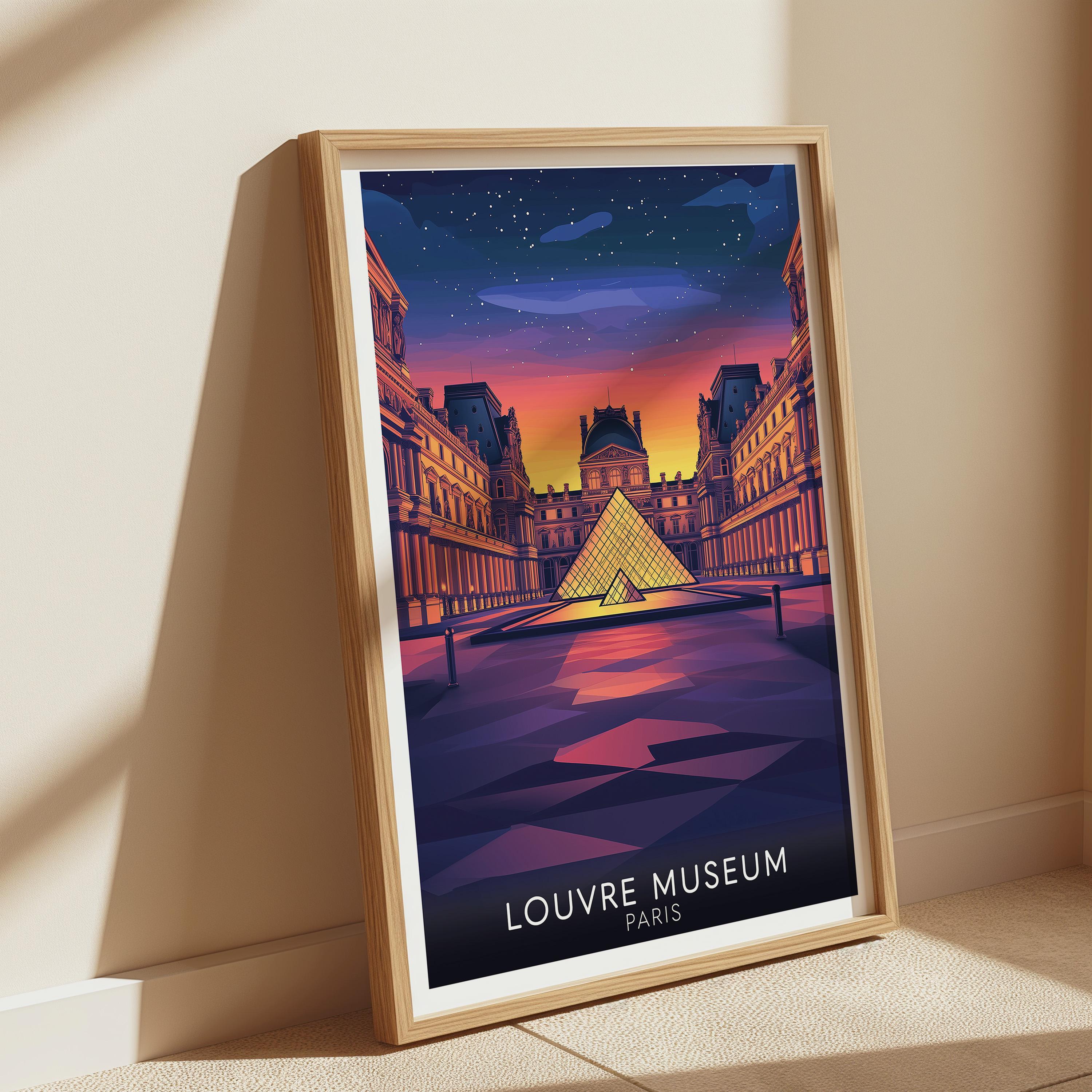 Louvre Museum Poster, France Travel Poster, Paris Landmark Poster ...