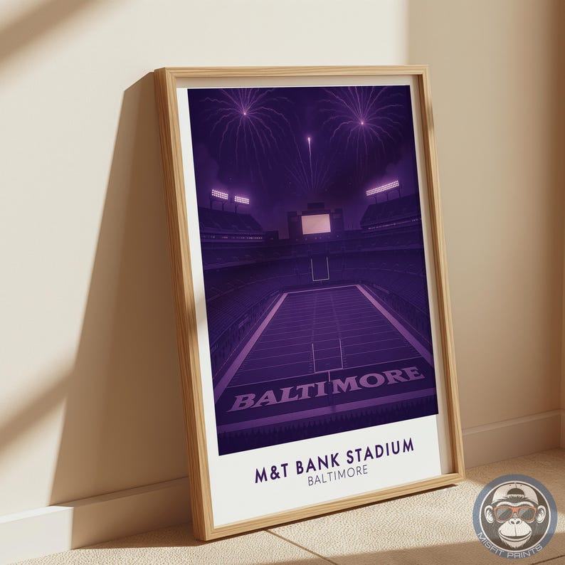 M&T Bank Stadium Poster: Baltimore Football Art Print - Etsy