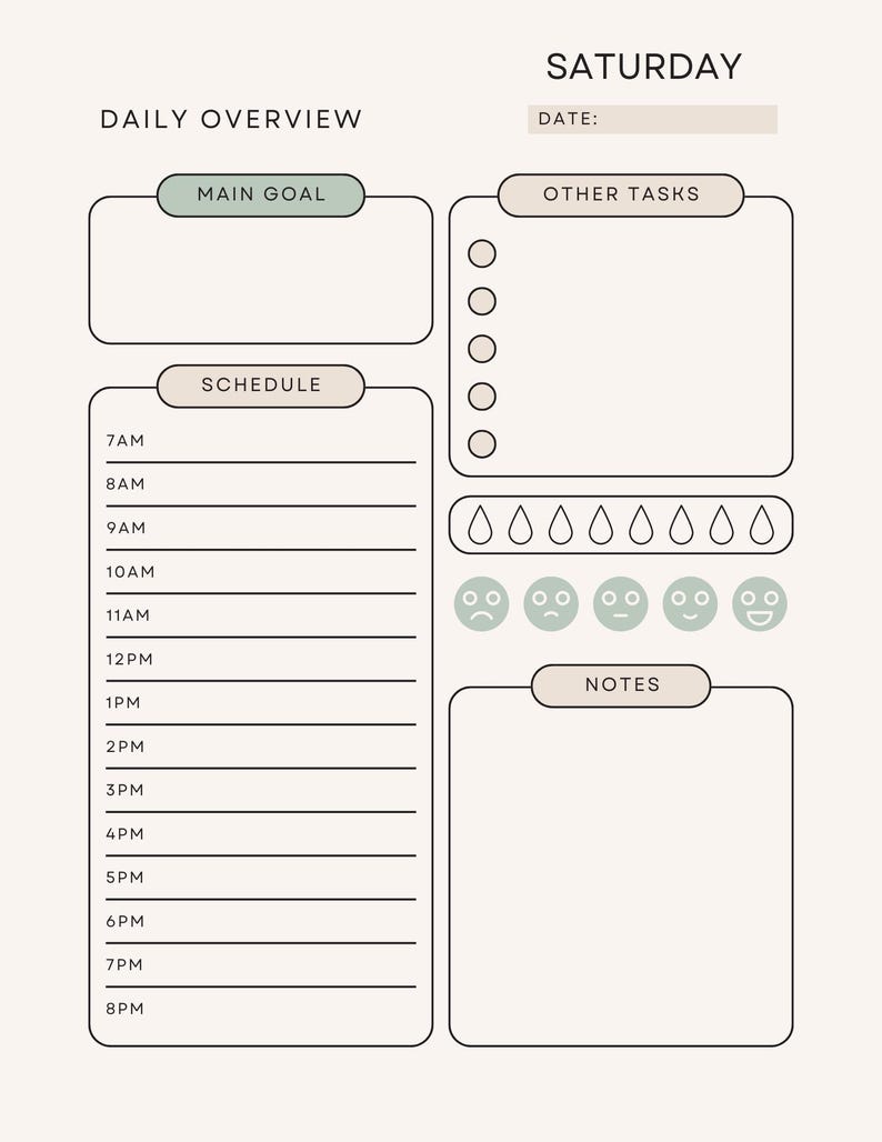 Digital Weekly | Daily Planner - Etsy
