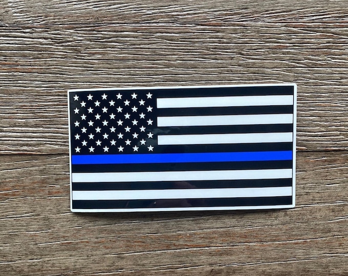 Flag Sticker Back the Blue Sticker Police Sticker Cop Wife Sticker Thin ...