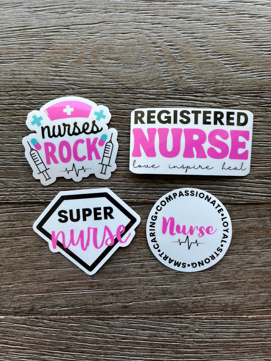 Nurse Sticker Pack Pink Stickers RN Stickers Registered - Etsy