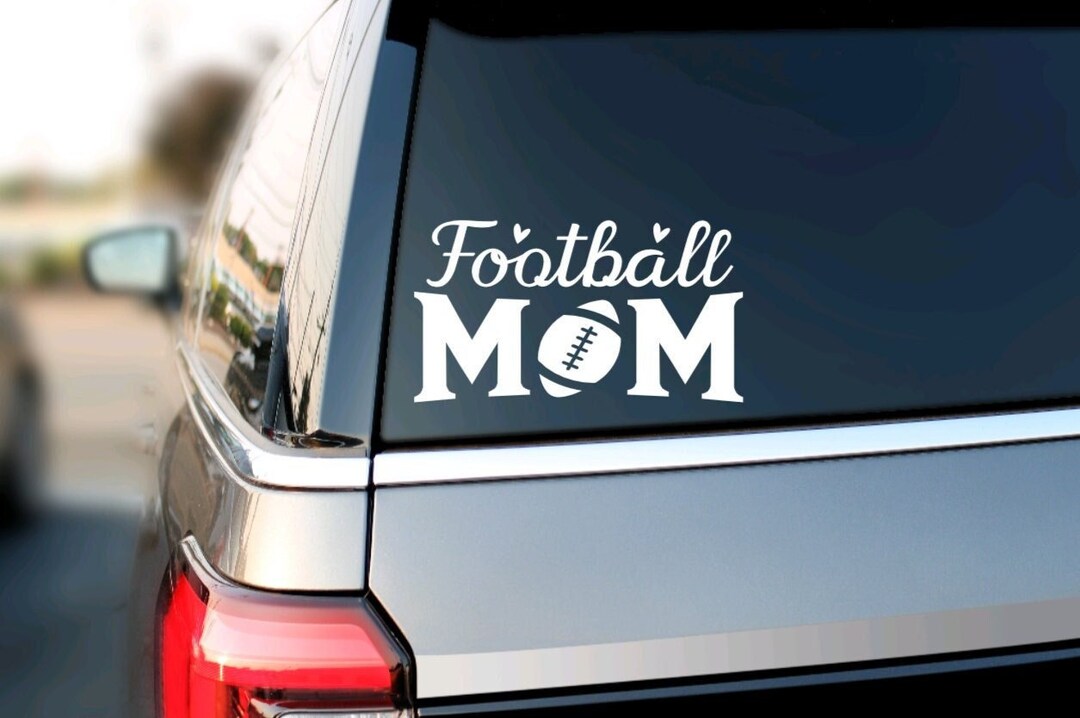 Football Mom Decal, Football Car Window Decal, Sports Mom Sticker ...