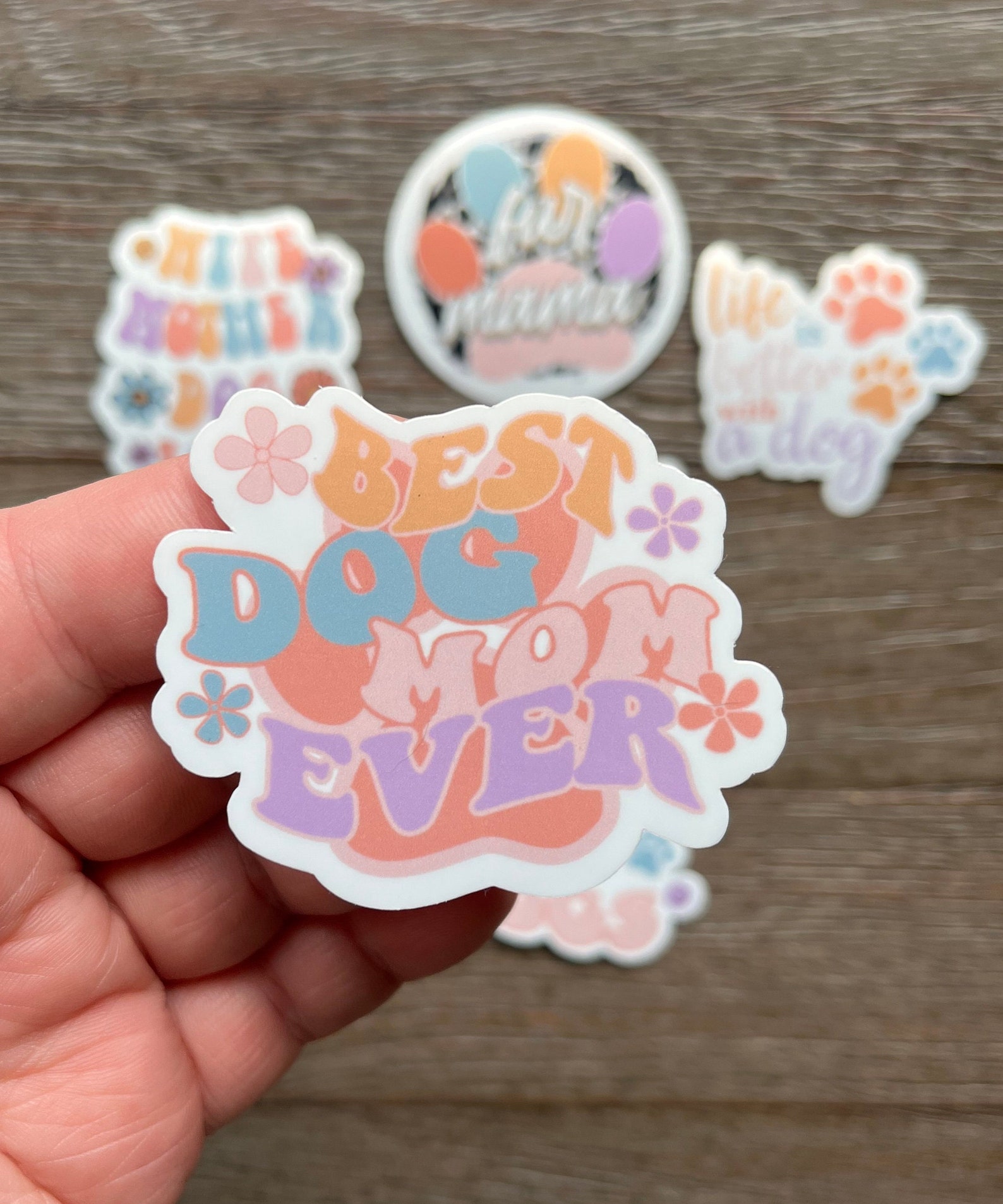 Dog Mom Sticker Pack, Fur Mom Stickers, Dog Stickers, Dog Mom Gifts for ...
