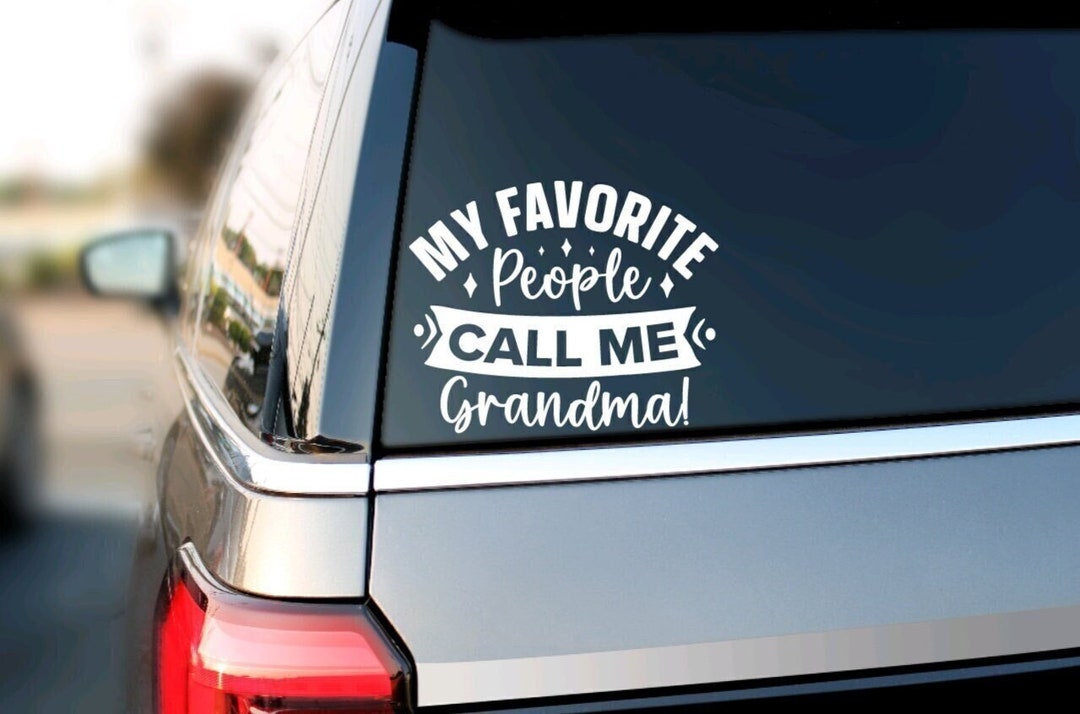 Grandma Car Decal, Grandma Gift From Grandkids, Window Decals, Grandma ...