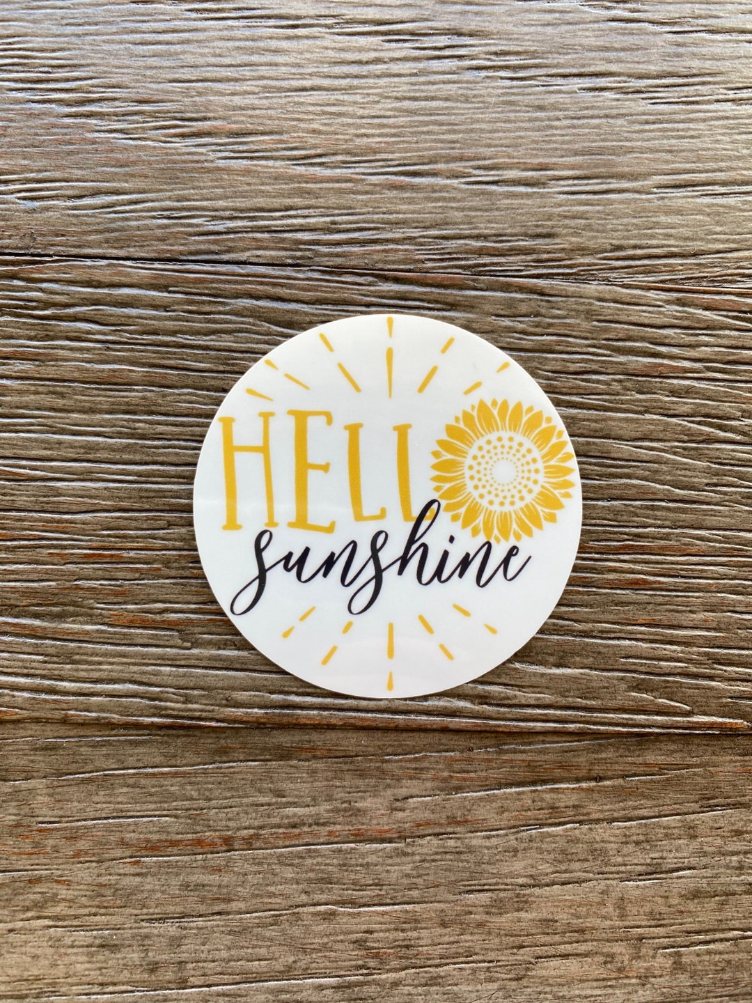 Hello Sunshine Stickers, Round Stickers, Summer Stickers, Positive ...