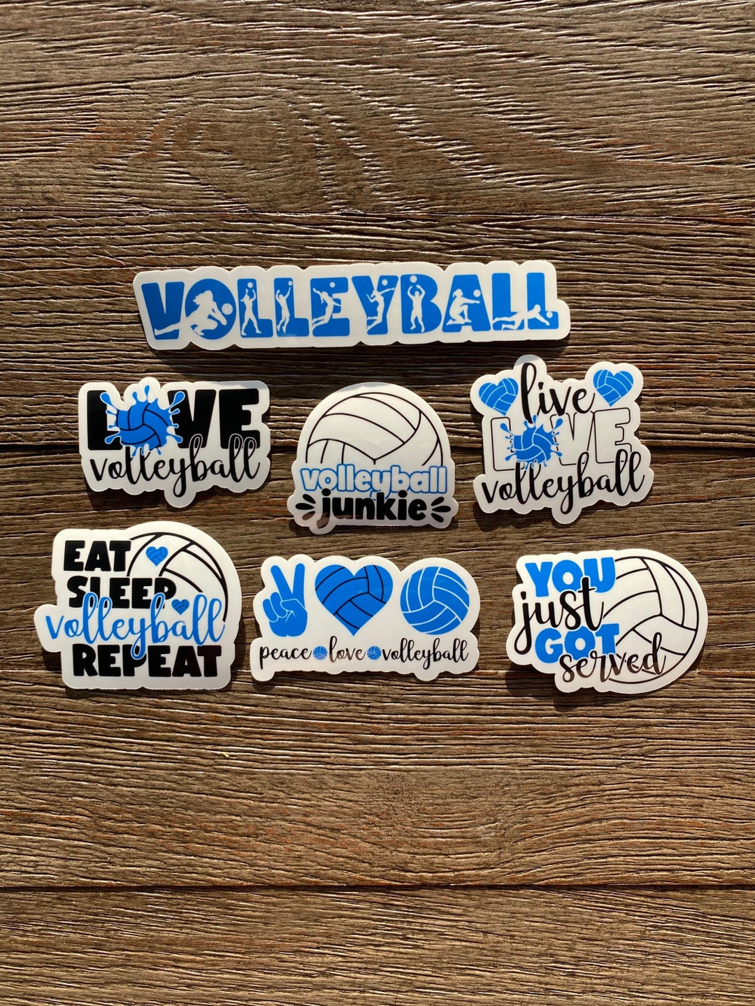 Volleyball Sticker Pack, Volleyball Water Bottle Sticker, Custom ...