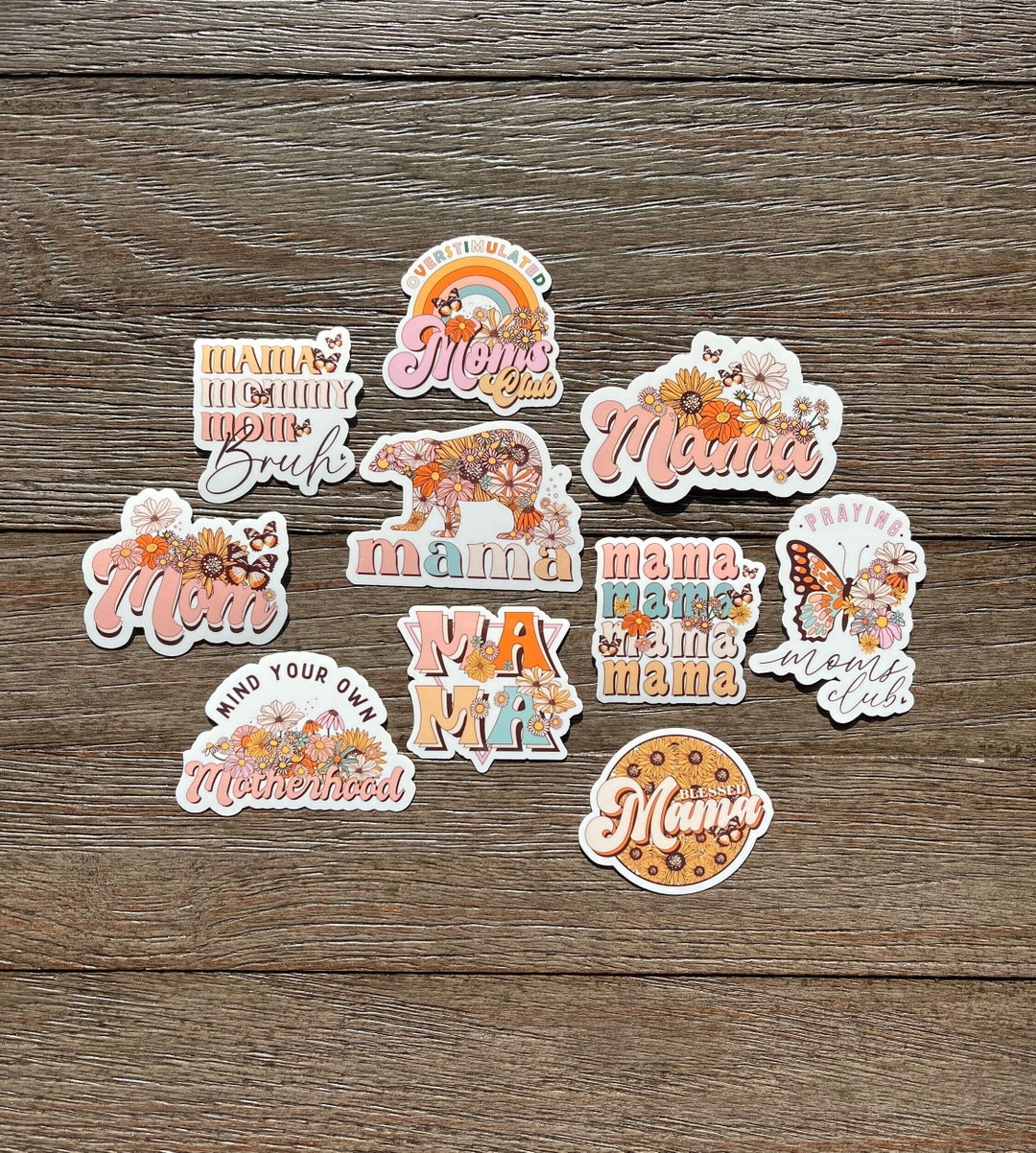 Mama Sticker Pack, Mom Stickers for Water Bottle, Best Gift for Mom ...