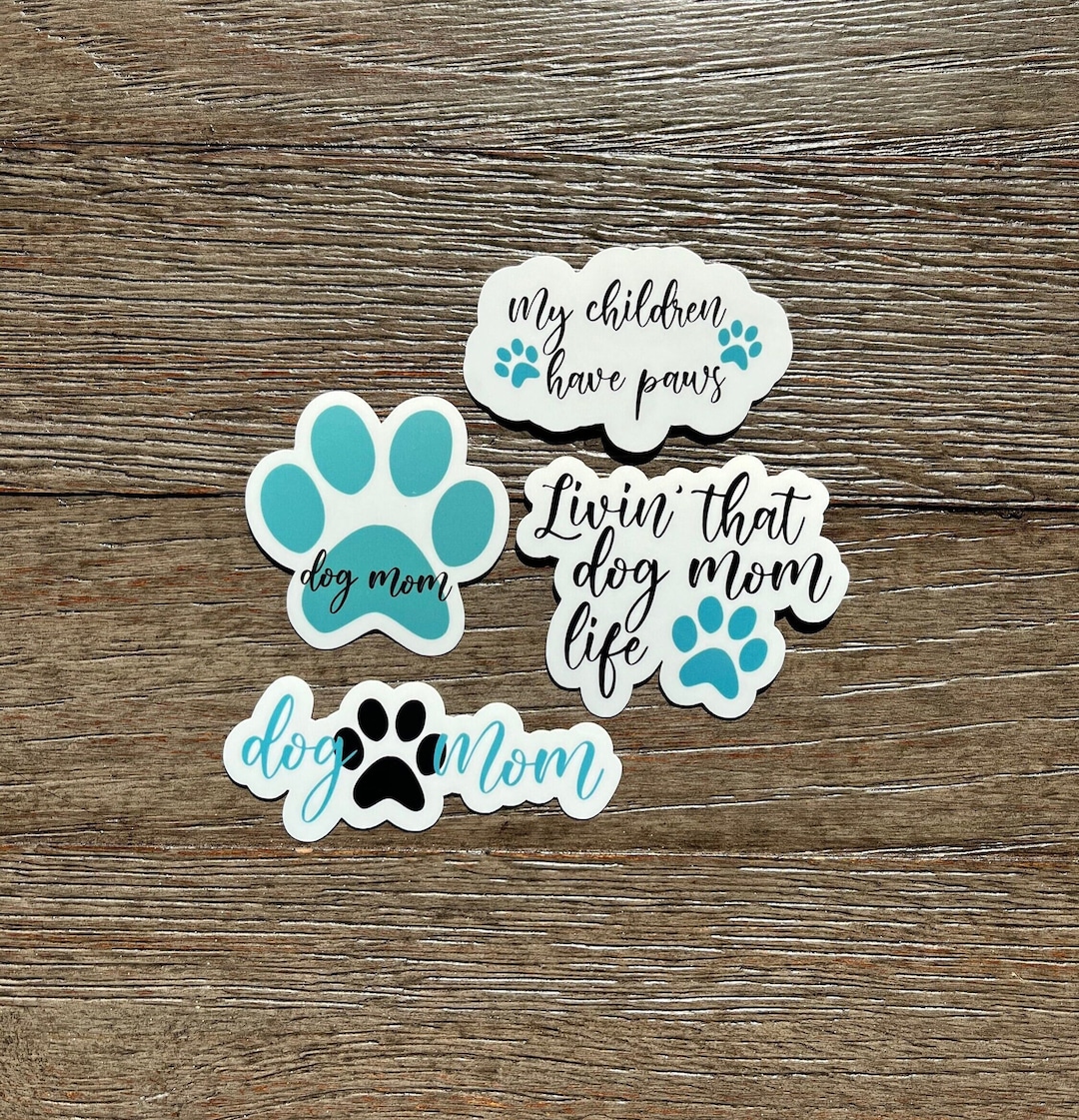 Dog Mom Sticker Pack, Dog Mom Gift for Her, Paw Sticker, Sticker Dog ...
