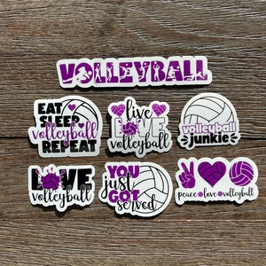 Volleyball Sticker Pack, Volleyball Water Bottle Sticker, Custom ...
