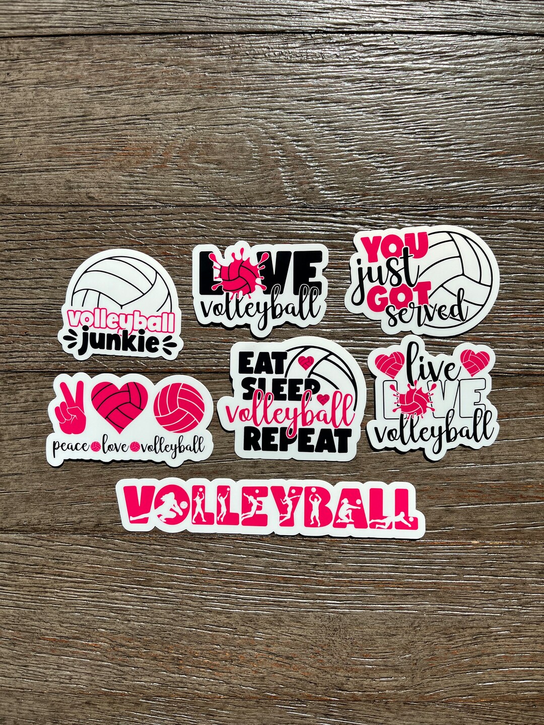 Volleyball Sticker Pack, Volleyball Water Bottle Sticker, Custom ...