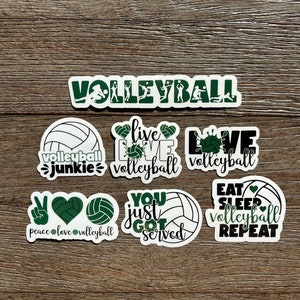 Volleyball Sticker Pack, Volleyball Water Bottle Sticker, Custom ...