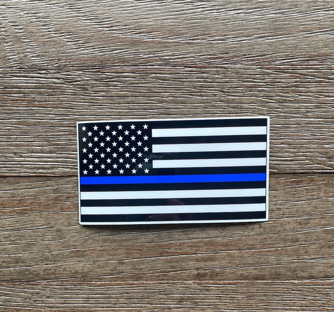 Police Flag Sticker, Back the Blue Sticker, Thin Blue Line Sticker ...
