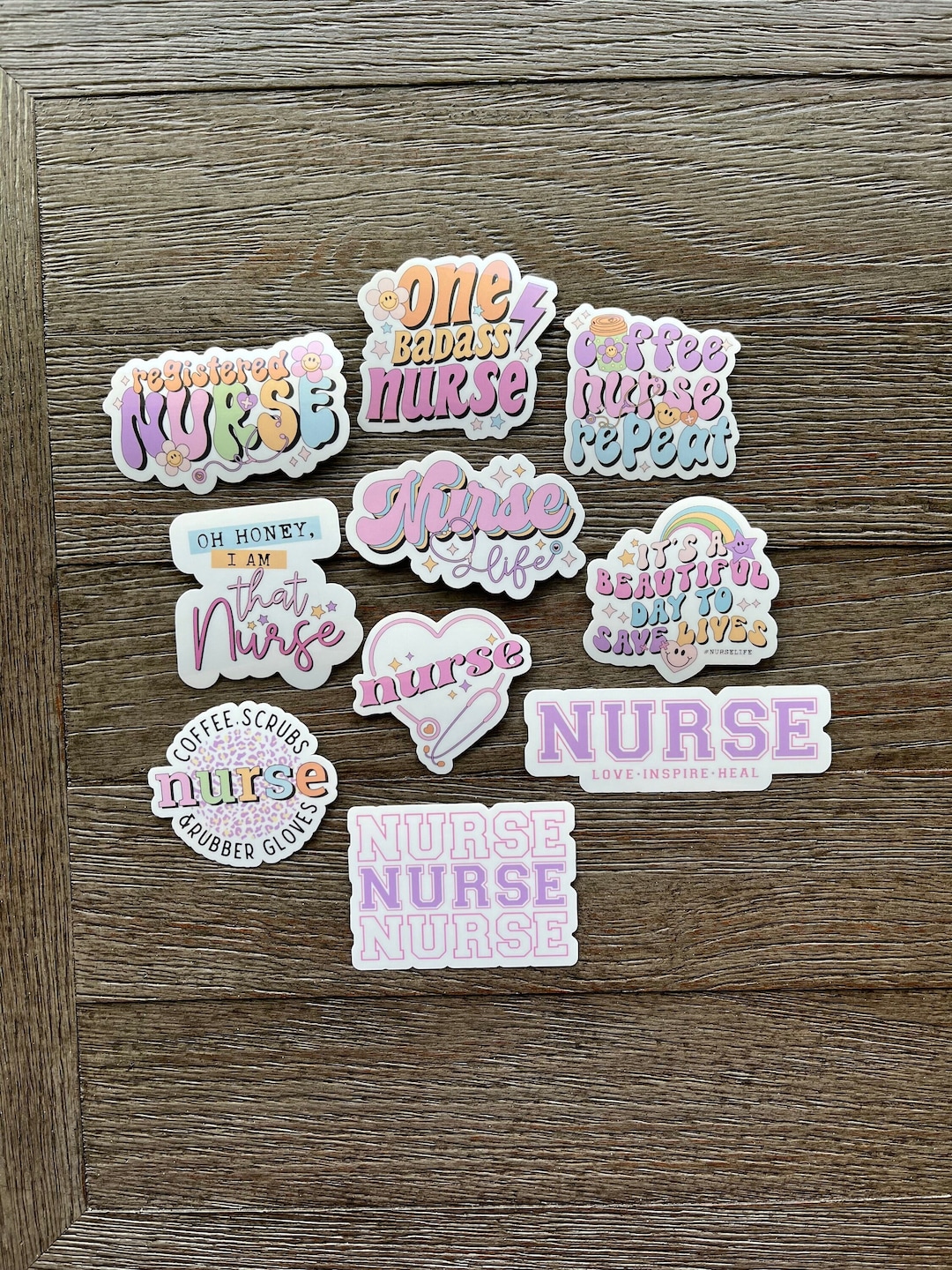 Nurse Sticker Pack, Nurse Stickers Funny, Registered Nurse Gift, Nurse ...