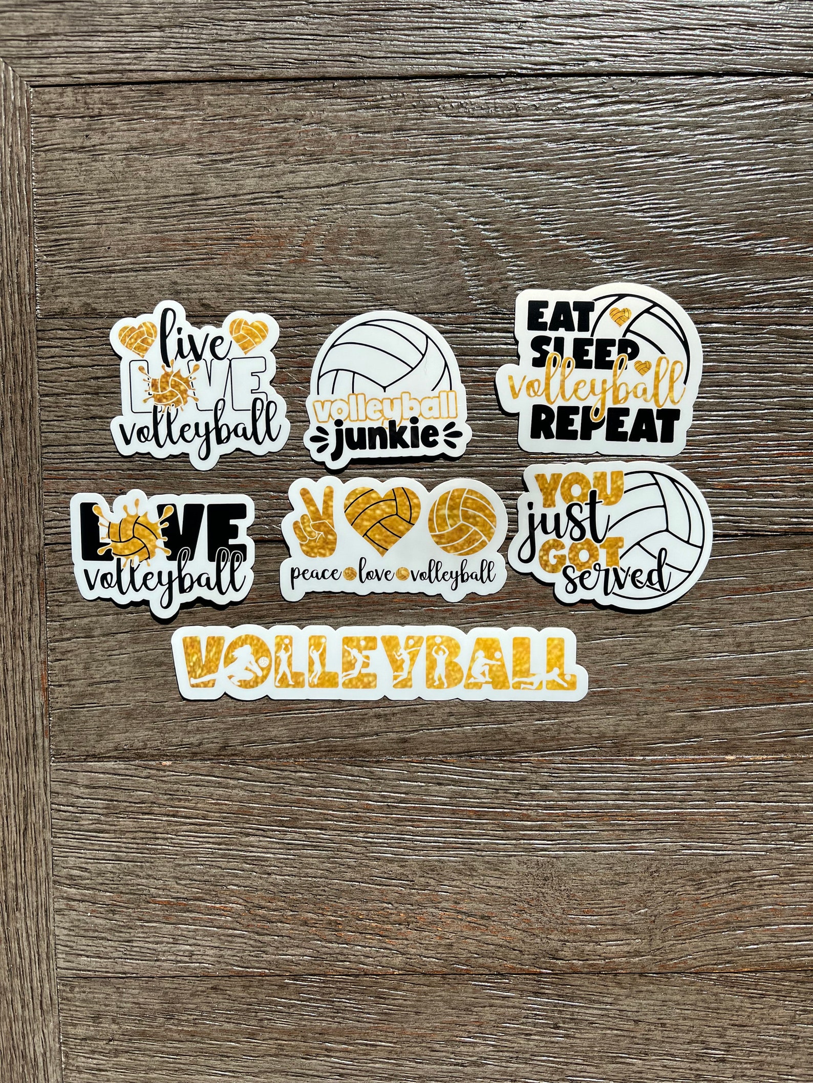 Volleyball Sticker Pack, Volleyball Water Bottle Sticker, Custom ...