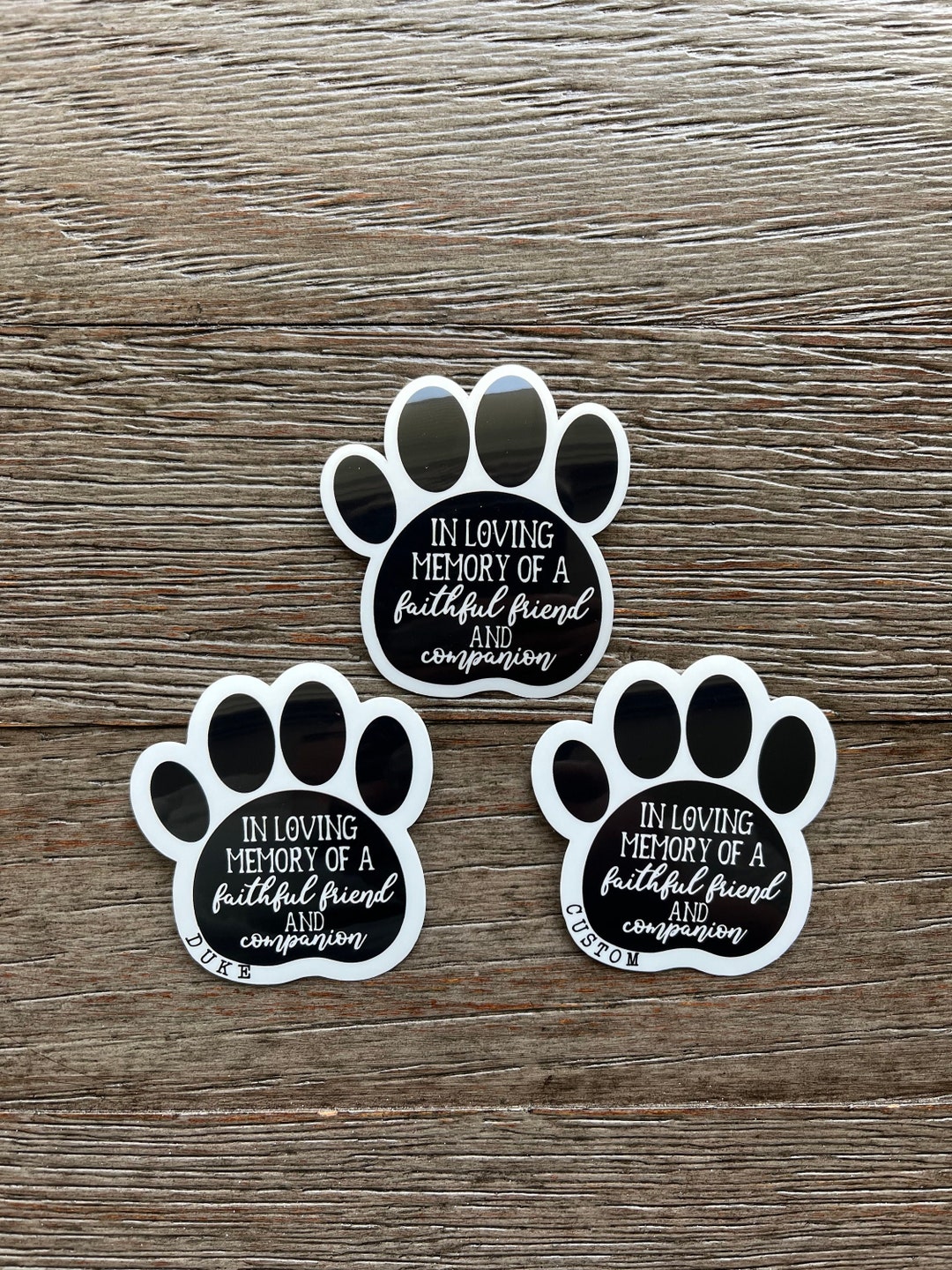 Pawprint Sticker, Custom Pet Memorial Gifts, Pet Stickers, Pet Name ...