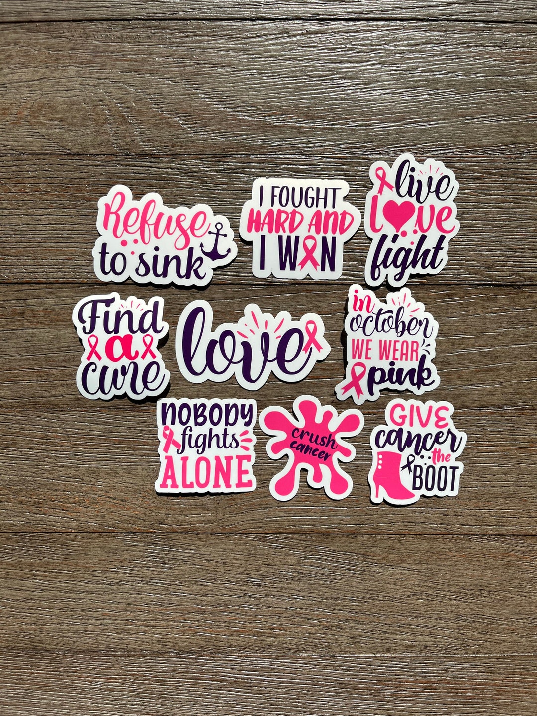 Cancer Sticker Pack, Cancer Fighter Gift, Cancer Sucks Sticker, Friend ...