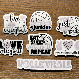 Volleyball Sticker Pack Volleyball Water Bottle Sticker - Etsy