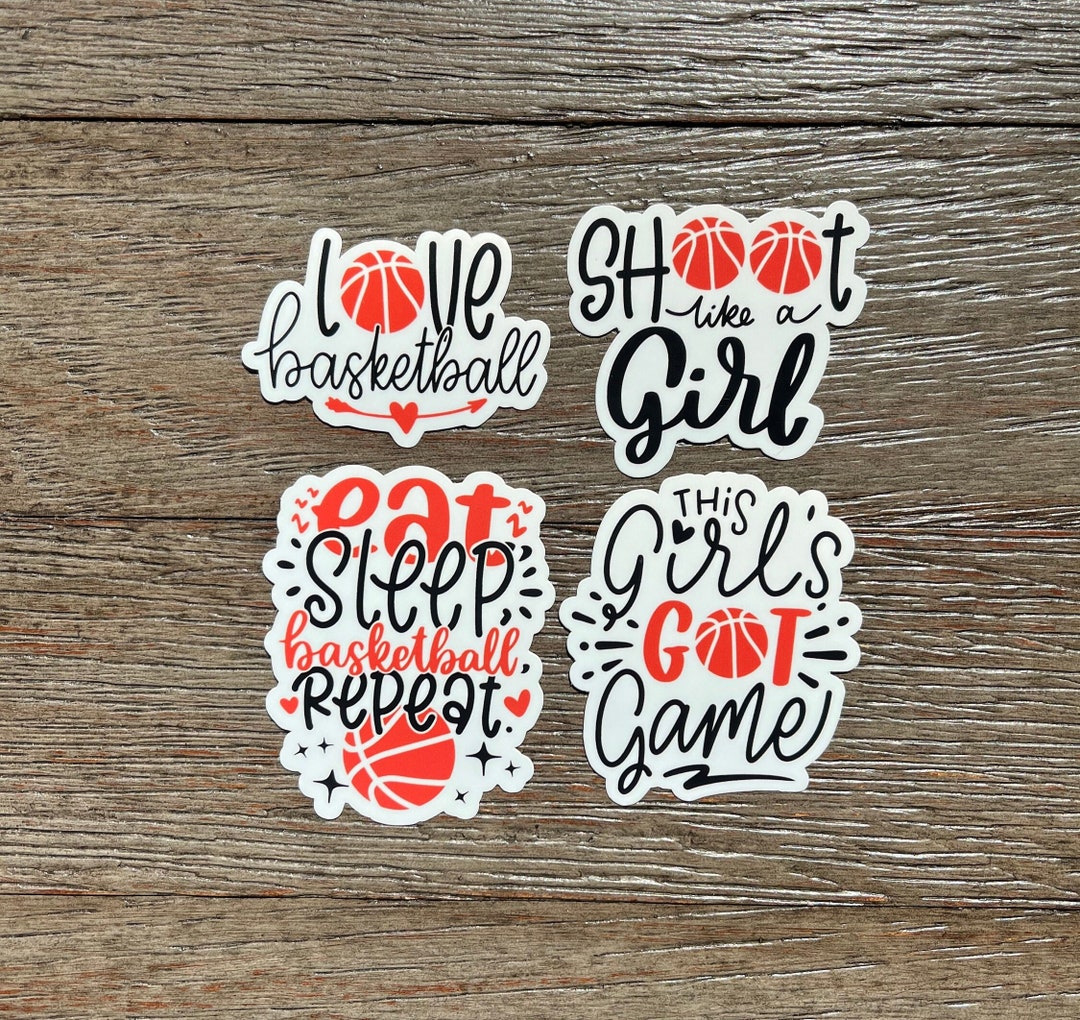 Girl Basketball Sticker, Basketball Stickers for Water Bottle ...