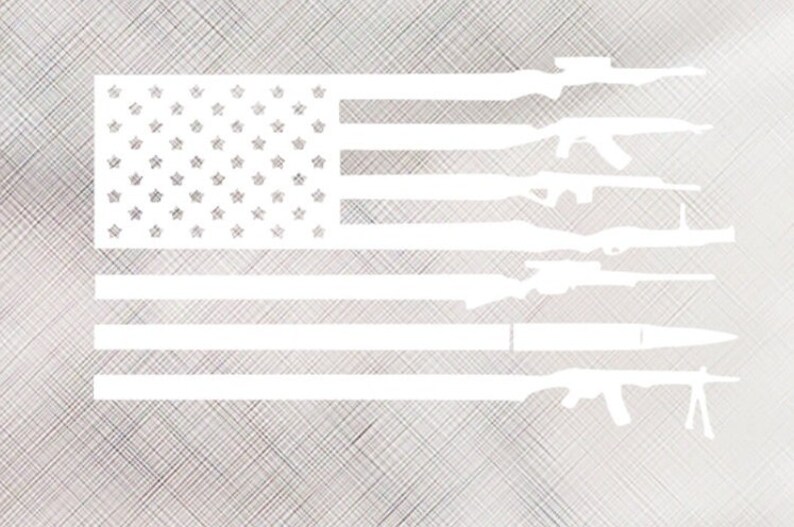 American Flag Rifle Decal, Patriotic Car Vinyl - Etsy