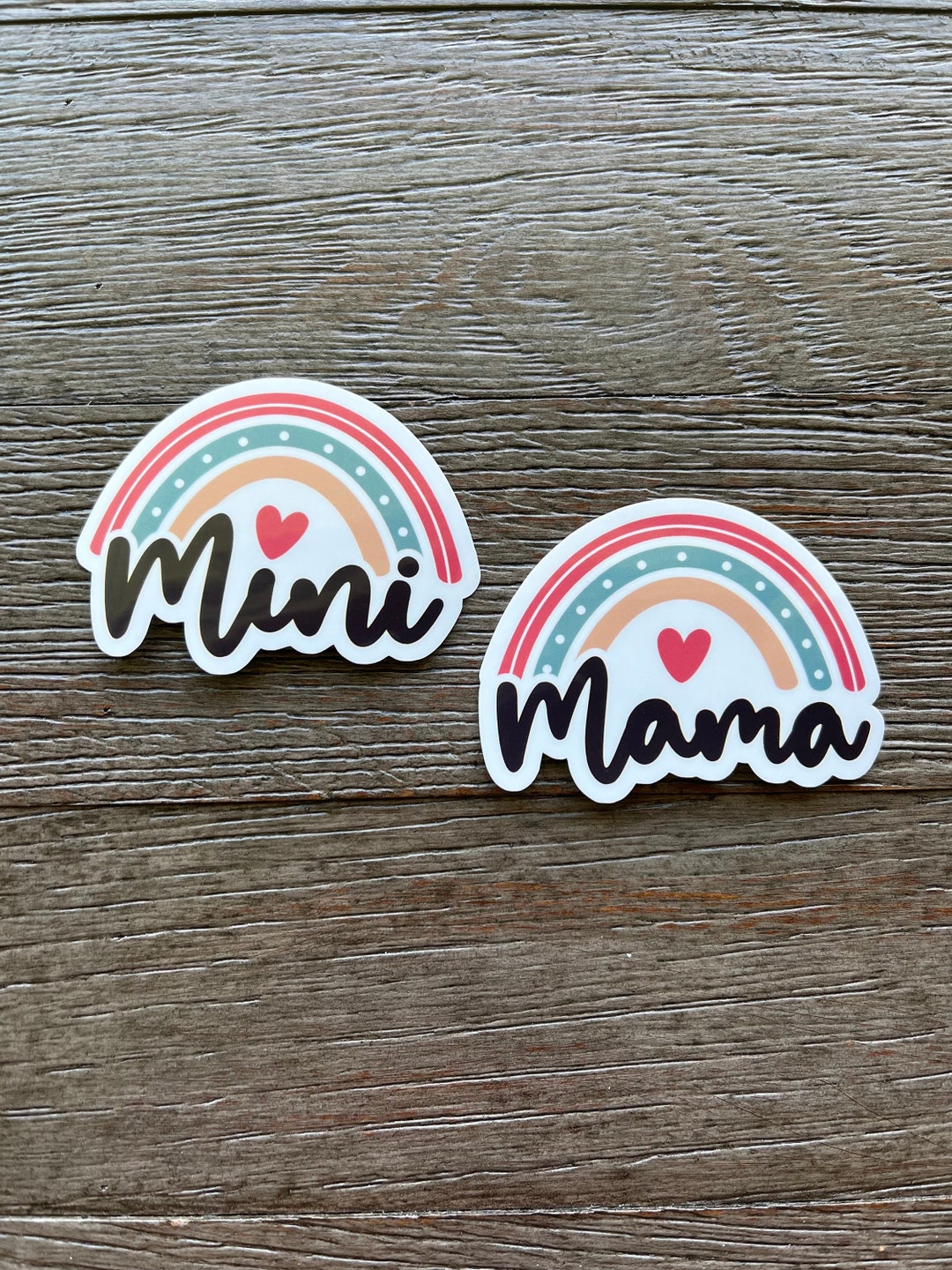 Mama and Mini Rainbow Sticker Pack: Mommy and Me Gifts - Etsy